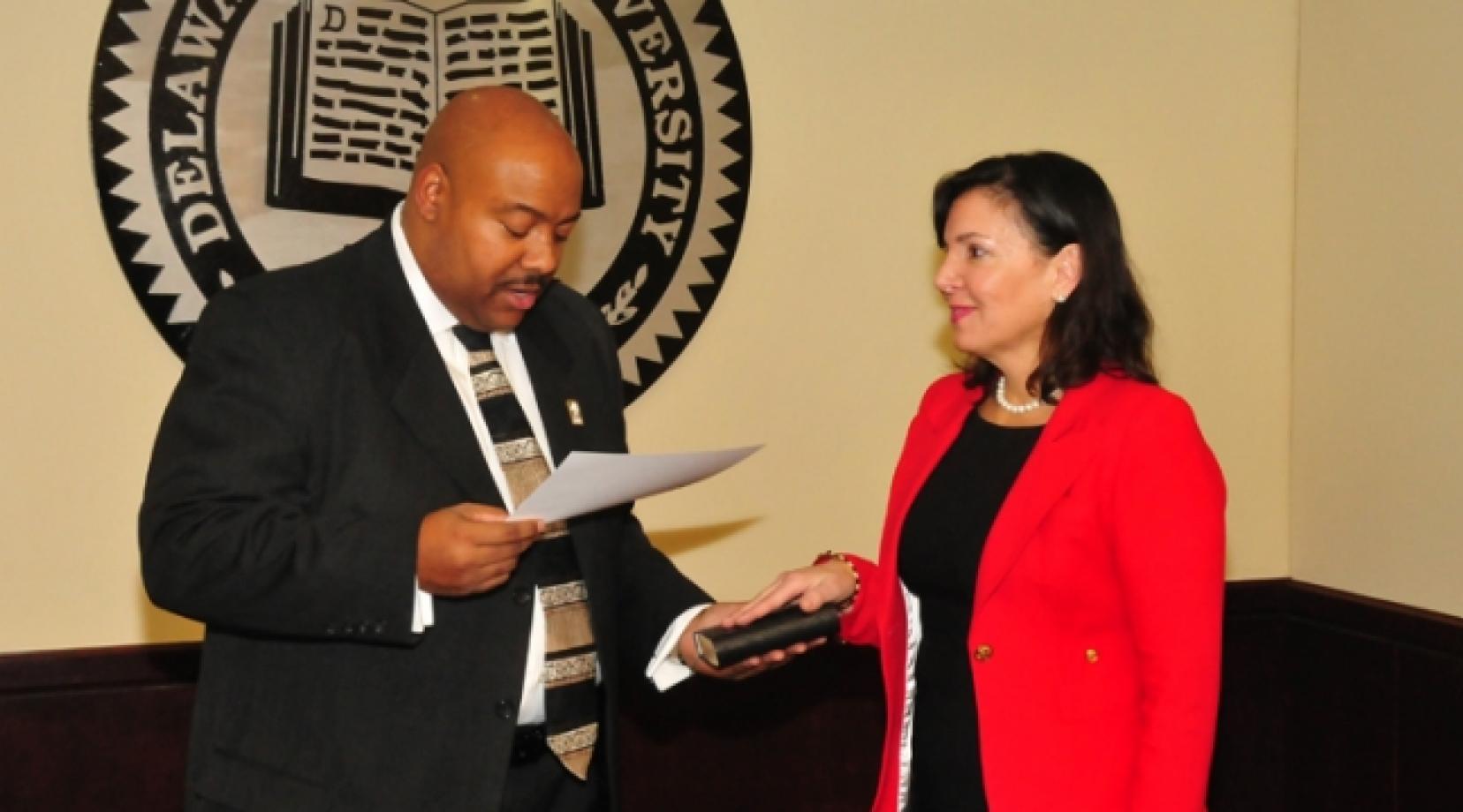 Kathy McGuiness Sworn in as New DSU Board Member